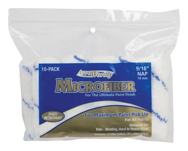 Arroworthy 4X9/16" Microfiber Mini Roller (10pk) - Aboff's Paints