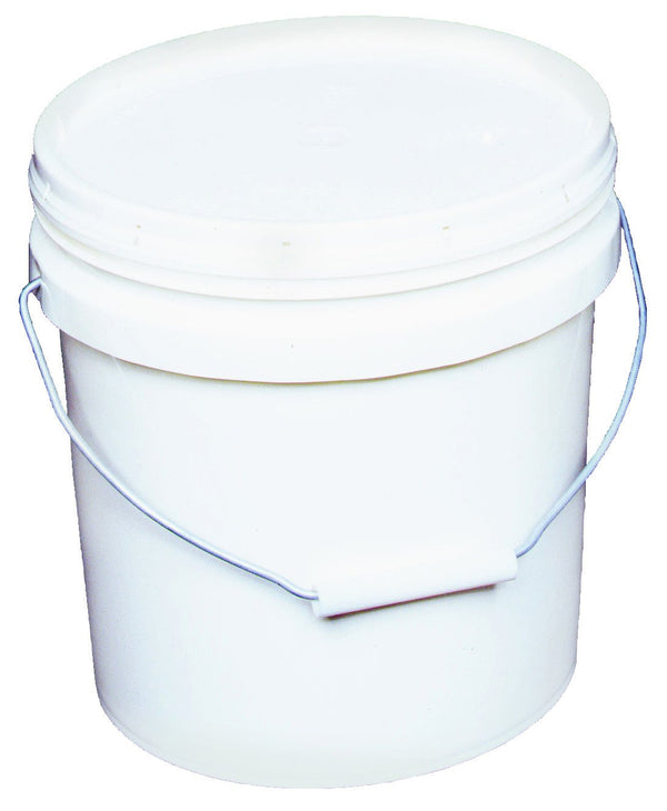 2 Gal White Plastic Pail - Aboff's
