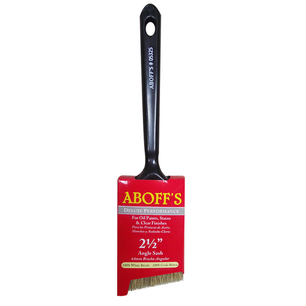 Aboff's White Bristle Angular Sash Brushes | Aboff's - Aboff's Paints